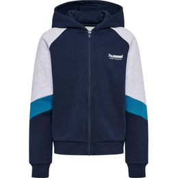 Hummel Rei&szlig;verschluss Kapuzenpullover Hmljr Loose Kinder in DRESS BLUES | Gr.: 34-39