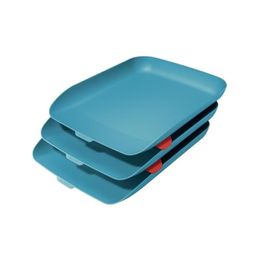 Leitz Briefkorb Cosy Set A4 Polystyrol Packung mit 3 St&uuml;ck blau | Gr.: onesize