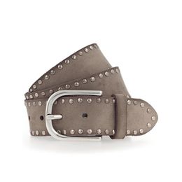 Vanzetti Nieteng&uuml;rtel Leder in taupe | Gr.: 80cm
