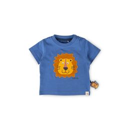 Sigikid T-Shirt Tiger & L&ouml;we in Mittelblau | Gr.: 80