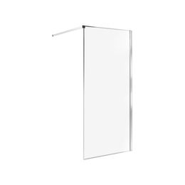 Beliani Duschwand WASPAM in Transparent/Silber - (W) 90 x (H) 190 x (L) 90 cm | Gr.: onesize