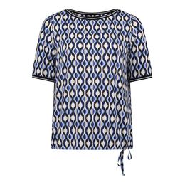 Betty Barclay Casual-Shirt mit Tunnelzug in Blau/Wei&szlig; | Gr.: 42