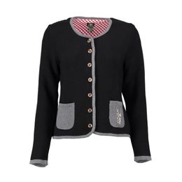 OS-Trachten Strickjacke Enkeyo in schwarz | Gr.: 48