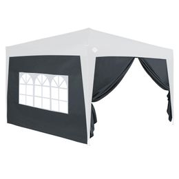 DeubaXXL DE Seitenw&auml;nde Faltpavillon 2er-Set Anthrazit 3x2m 107097