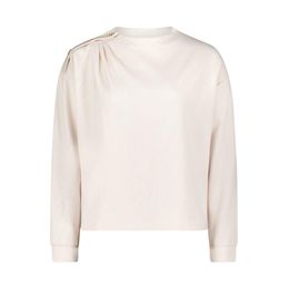 Cartoon Sweatshirt mit Kragen in Middle Cream Melange | Gr.: 44