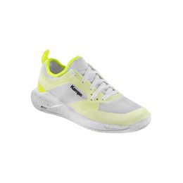 Kempa Hallen-Sport-Schuhe Kourtfly W in wei&szlig;/fluo gelb | Gr.: 50,5