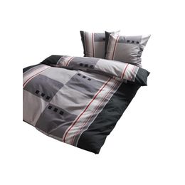 Traumschlaf Bettw&auml;sche Davos in grau | Gr.: 200x220 (2x 80x80 cm)