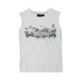 KOROSHI &Auml;rmellose Jungen-Tanktops in wei&szlig; | Gr.: 116/122
