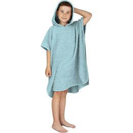 Normani Badeponcho aus Bio-Baumwolle f&uuml;r Kinder in Hellblau | Gr.: 75 x 75 cm