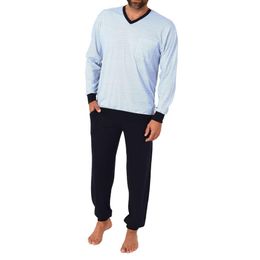 Normann langarm Schlafanzug Pyjama B&uuml;ndchen - 71823 in marine | Gr.: 48