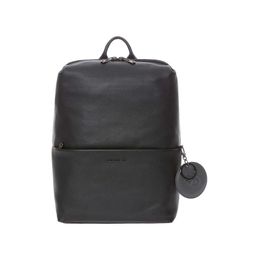 Mandarina Duck Mellow Leather - Rucksack 13" 36 cm Leder (scarab) in schwarz | Gr.: onesize