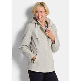 GOLDNER Freizeitjacke Outdoor-Jacke mit Kapuze in stein | Gr.: 42