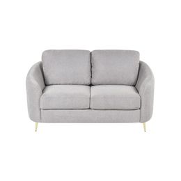 Beliani 2-Sitzer Sofa TROSA in Grau/Gold - (W) 153 x (H) 88 x (L) 86 cm | Gr.: onesize