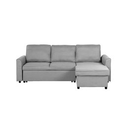 Beliani Ecksofa NESNA in Grau - (W) 228 x (H) 84 x (L) 145 cm | Gr.: onesize