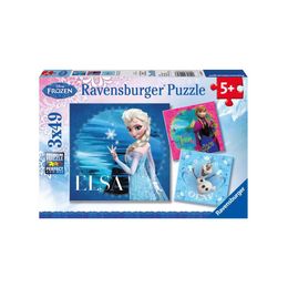 Ravensburger Disney Frozen: Elsa, Anna & Olaf. Puzzle 3 x 49 Teile | Gr.: onesize