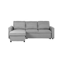Beliani Ecksofa NESNA in Grau/Braun - (W) 228 x (H) 84 x (L) 145 cm | Gr.: onesize