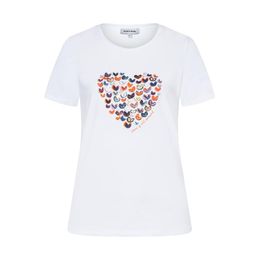 More & More More & More elastsiches Baumwoll-Kurzarmshirt in white | Gr.: 42