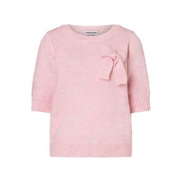 More & More More & More femininer, leichter Kurzarmpullover in sorbet rose | Gr.: 38