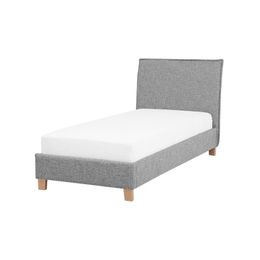 Beliani Einzelbett SENNEZ in Grau/Schwarz - (W) 100 x (H) 106 x (L) 211 cm | Gr.: onesize