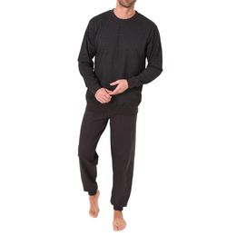 Normann Pyjama Schlafanzug B&uuml;ndchen - 74106 in grau | Gr.: 58