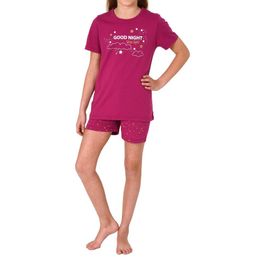 Normann Shorty Pyjama kurzarm SternchenDesign - 74257 in beere | Gr.: 128