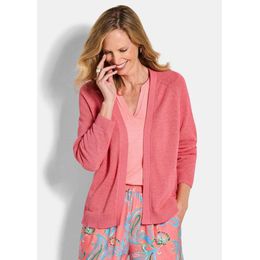 GOLDNER Strickjacke mit Strickbandblende in koralle | Gr.: 38