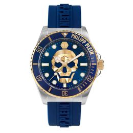 Philipp Plein Herrenuhr The $kull Diver in blau | Gr.: onesize