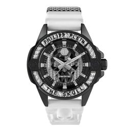 Philipp Plein Herrenuhr The $kull Carbon Fiber in wei&szlig; | Gr.: onesize