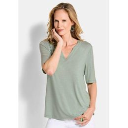 GOLDNER Jerseyshirt mit Blende in salbei | Gr.: 40