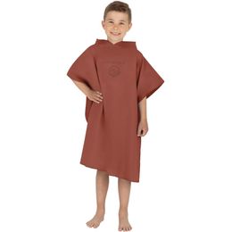 Normani Kinder Badeponcho aus schnelltrocknendem Mikrofaser in Rot | Gr.: 60 x 60 cm