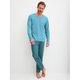 Calida Pyjama in retro blue | Gr.: XL