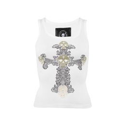 Roberto Geissini Gold Skull Top | Gr.: M