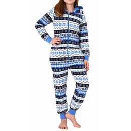 Normann Jumpsuit Overall Schlafanzug Pyjama Norweger - 70297 in blau | Gr.: 128
