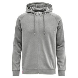 Hummel Rei&szlig;verschluss Kapuzenpullover Hmlred Herren in GREY MELANGE | Gr.: L