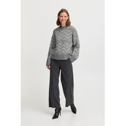 b. young Strickpullover BYOMEA Loose fit in Mid grey Melange Mix | Gr.: XL