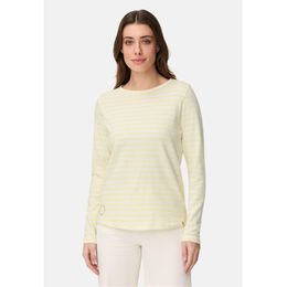 Camel Active Langarm-T-Shirt aus reiner Baumwolle in Limonengelb | Gr.: S