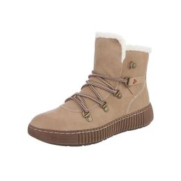 Ital-Design Stiefelette in Beige | Gr.: 38