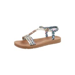 Ital-Design Sandale & Sandalette in Gr&uuml;n und Gold | Gr.: 37