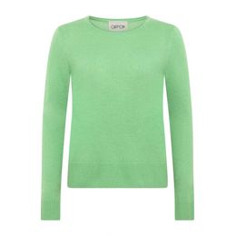 Cartoon Kaschmir-Pullover mit Rundhalsausschnitt in Shamrock | Gr.: 38
