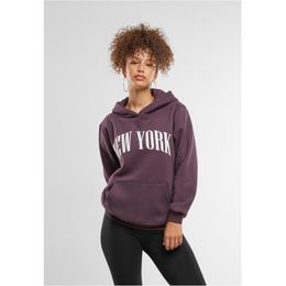 Mister Tee Hoodie "New York Ladies Fluffy Hoody" in Lila | Gr.: S