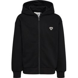 Hummel Rei&szlig;verschluss Kapuzenpullover Hmljr Loose Kinder in BLACK | Gr.: 104