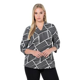 Ulla Popken Shirt in schwarz | Gr.: 46-48