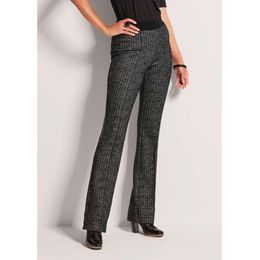 Madeleine Mode MADELEINE Baumwollhose mit elastischem Bund in schwarz / wollwei&szlig; | Gr.: 48