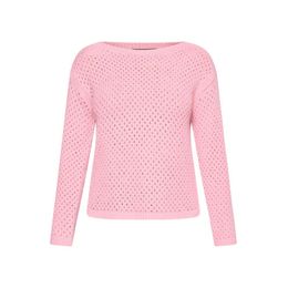 Betty Barclay Lochstrick-Pullover langarm in Sea Pink | Gr.: 48