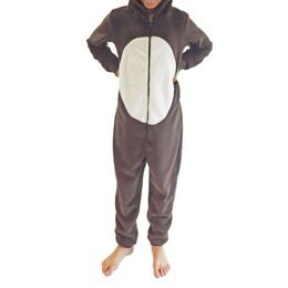 Normann Jumpsuit Overall Onesie Schlafanzug Tier - 50993 in Braun | Gr.: 140