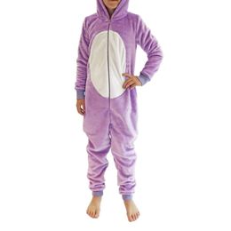 Normann Jumpsuit Overall Onesie Schlafanzug Tier - 50987 in Lila | Gr.: 128