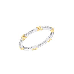 Amor Ring Silber 925, rh+gelbverg. in Bicolor | Gr.: 16,5