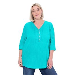 Ulla Popken Tunika in tiefes aqua | Gr.: 46-48