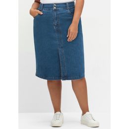 sheego Damen Jeansrock, Blau, Gr. 44, Kurze R&ouml;cke, Material: Baumwolle