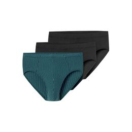 Schiesser Mini Slip / Unterhose 95/5 Essentials - Organic Cotton in Dunkelblau / t&uuml;rkis | Gr.: L